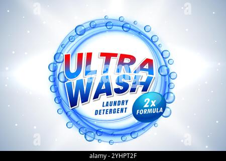 ultra wash detergent packaging concept template Stock Vector Image ...
