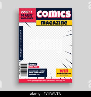 comic magazine book front page template design Stock Vector Image & Art ...