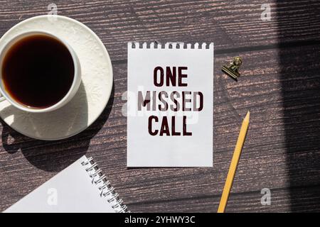 One missed call on the smartphone screen Stock Photo - Alamy