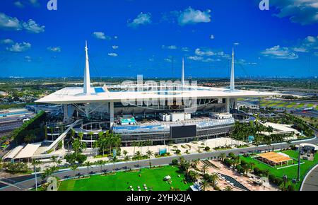 Aerial view of the Hard Rock Stadium in Miami, Florida, USA Stock Photo ...
