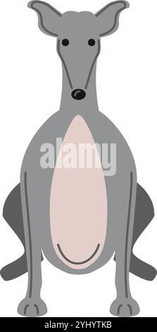 greyhound dog front view Stock Vector Image & Art - Alamy