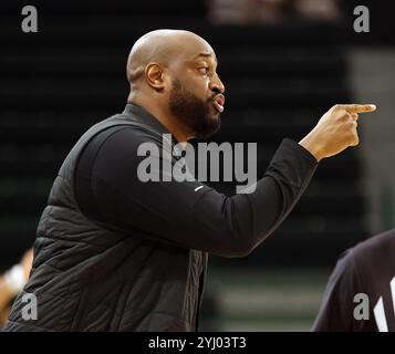 Alcorn State head coach Landon Bussie calls a play to his team in the ...