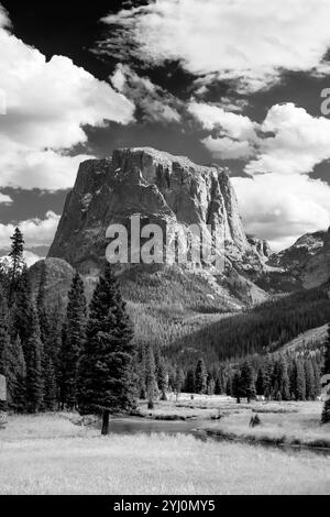 Squaretop Mountain from Green River Valley, Bridger Wilderness, Bridger ...