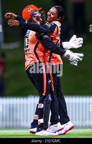 Thunder celebrate a wicket during the Big Bash League match between ...