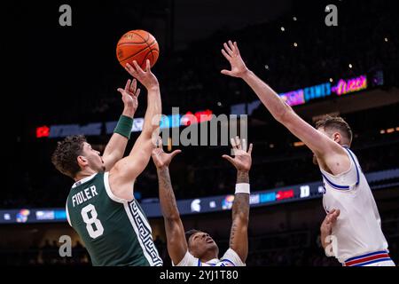 Michigan State forward Frankie Fidler (8) shoots against Mississippi ...