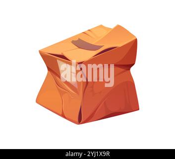 Damaged and crumpled cardboard box representing delivery and logistic ...