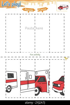 Transportation matching activity with cute transport and missing parts ...