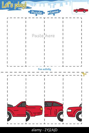 Transportation matching activity with cute transport and missing parts ...