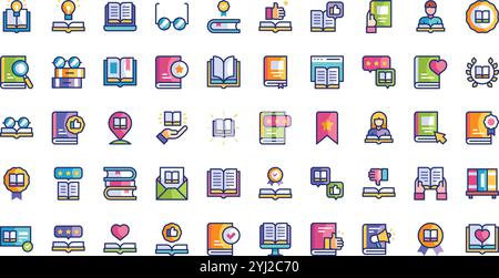Book recommendations icons High-Quality Vector Icons Collection with ...