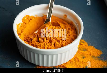powder food colors on a white background Stock Photo - Alamy