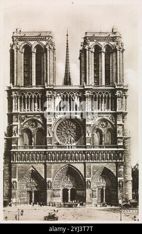 Vintage photo of Paris, The Pretty Corners of Paris, Notre-Dame. France ...
