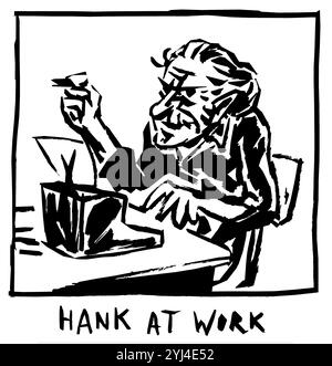 Charles Bukowski portrait Stock Photo - Alamy