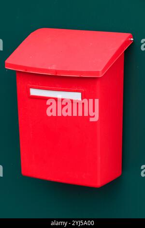 green plastic mailbox Stock Photo - Alamy