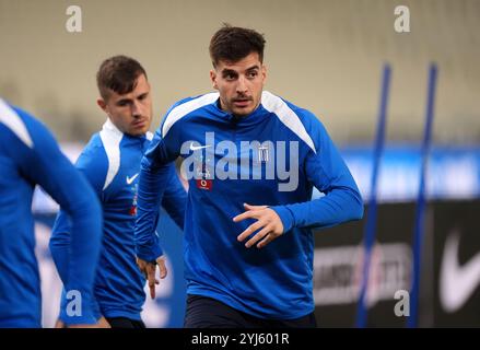 Greece's Fotis Ioannidis during a training session at Hampden Park ...