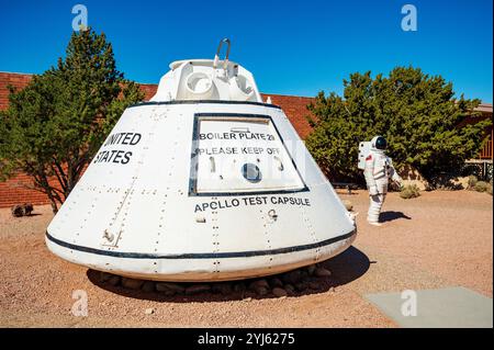 United States Appollo Test Capsule & astronaut figure; Meteor Crater ...