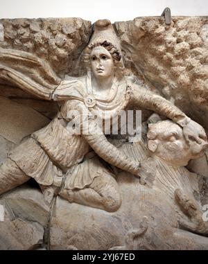 Cult Relief of Mithras Slaying the Bull (Tauroctony Stock Photo - Alamy