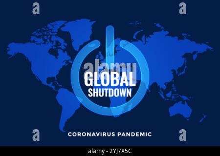 global lockdown and shutdown with world map Stock Vector Image & Art ...