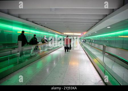 12 Nov. 2024. An underground walkway connecting terminal 2 and terminal ...