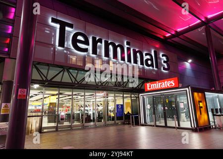 Emirates signage at Heathrow Airport in London, England, United Kingdom ...