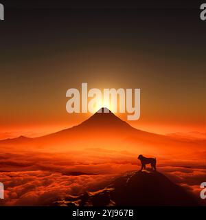 Mt Fuji and monkey Stock Photo - Alamy
