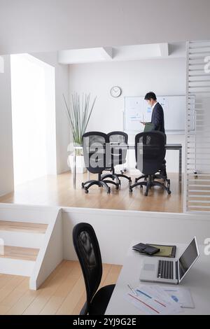 Office with skip floor Stock Photo - Alamy