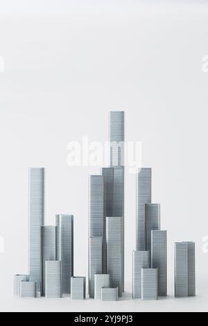 Buildings made from staple needles Stock Photo - Alamy