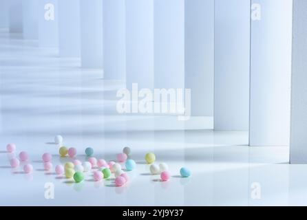Multiple wall-lined white spaces Stock Photo - Alamy