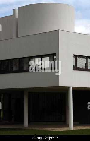 France. Poissy. Villa Savoye. Designed by Swiss architects Le Corbusier ...