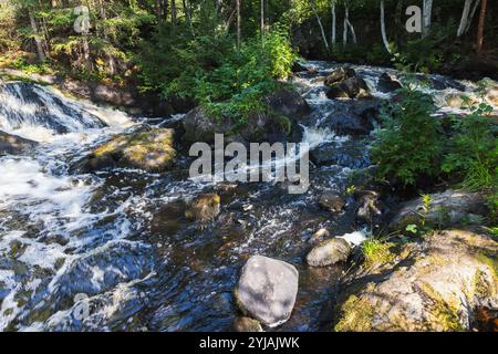 Waterfalls of Ruskeala, natural landscape photography. Republic of ...