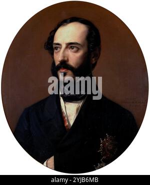 A portrait by the Spanish painter Josè Madrazo, featuring a dignified ...