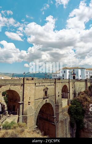 Ronda's Iconic Puente Nuevo Bridge - Architectural Marvel in Aerial Perspective Stock Photo - Alamy
