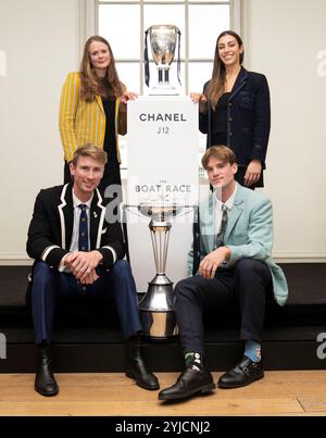 Cambridge Men's President Luca Ferraro lifts the trophy as they ...