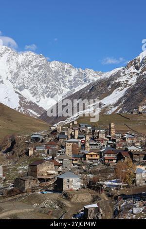 Stunning views of Mestia and Ushguli in Georgia, showcasing traditional ...