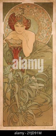 Emerald (From the series "The gems"). Museum: A. Mucha Museum, Prague ...