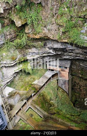 La gouffre de Padirac. The Padirac Chasm is a cave located near Gramat ...
