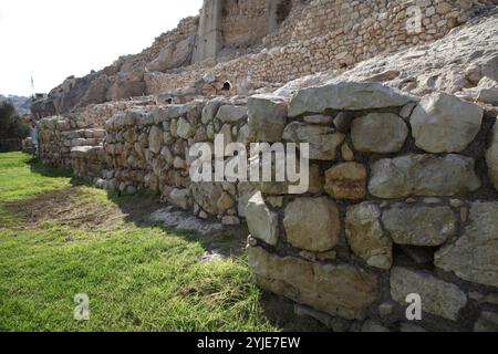 Remains of Jerusalem wall built by King Hezekiah of Judah on the slopes ...