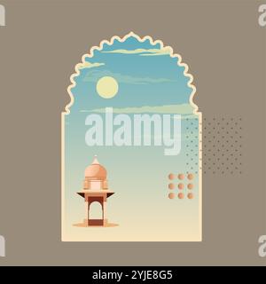 Traditional Rajasthani Window with Jaali - Stock Illustration as EPS 10 ...