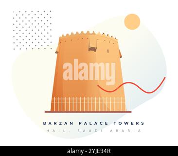 Historic Barzan Palace Tower in Hail - Saudi Arabia - Stock ...
