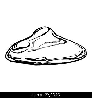 Stones sketch. Vector monochrome illustrations of Natural stone in ...