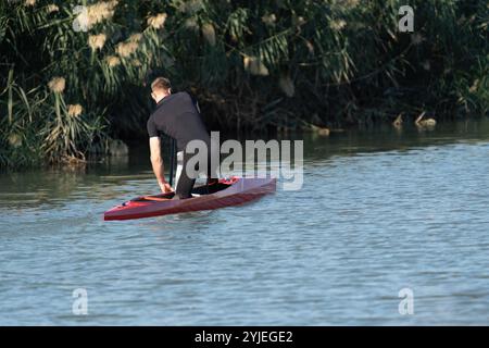 One-man rowing athlete in Turkey Stock Photo - Alamy