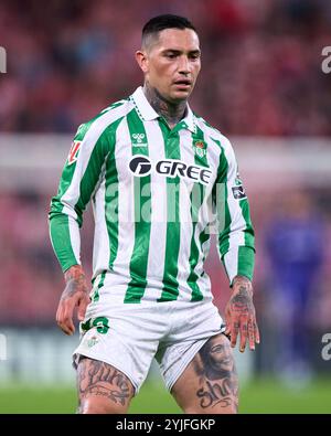 Chimy Avila of Real Betis looks on during the Spanish league, LaLiga EA ...