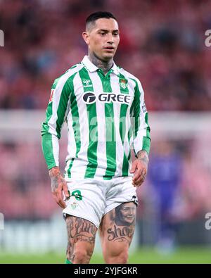 Chimy Avila of Real Betis looks on during the Spanish league, LaLiga EA ...