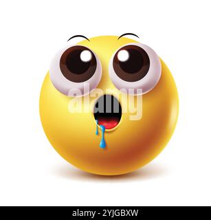 Hungry Drooling Face Emoji Emoticon Cartoon Icon Stock Vector Image ...