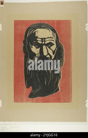 Woodcut portrait of a bearded man by Edvard Munch (1863-1944) Norwegian ...
