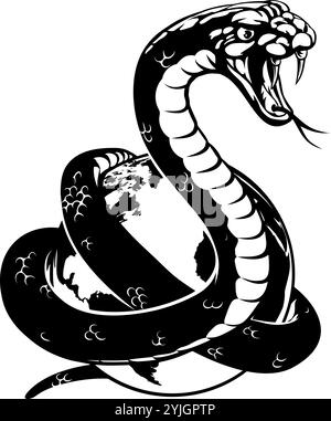 Snake World Earth Globe Concept Stock Vector Image & Art - Alamy