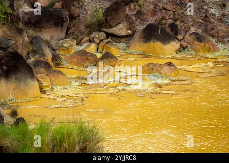 Geothermal activity fumaroles in Rincon de la Vieja National Park ...