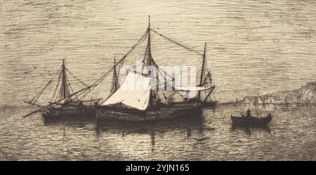 Adolphe Appian, (artist), French, 1818 - 1898, Cabanes de pecheurs sur ...