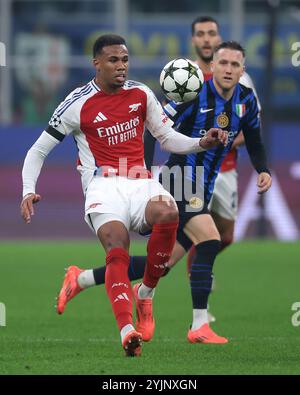 Gabriel of Arsenal on the ball during the Premier League match between ...
