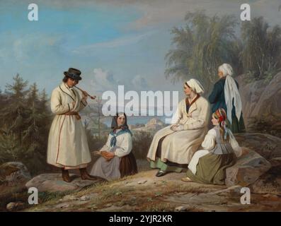 Robert Wilhelm Ekman - Landscape with People Stock Photo - Alamy