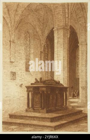 Haglund, Robert Ludvig, work, Church side view, technique text: etching ...